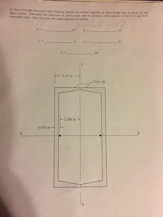 Solved 30 structural steel channel shapes are welded | Chegg.com