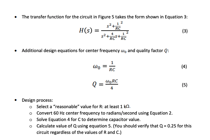 Solved w = 2nf (2) Circuit #1: Passive Twin-T Notch Filter | Chegg.com