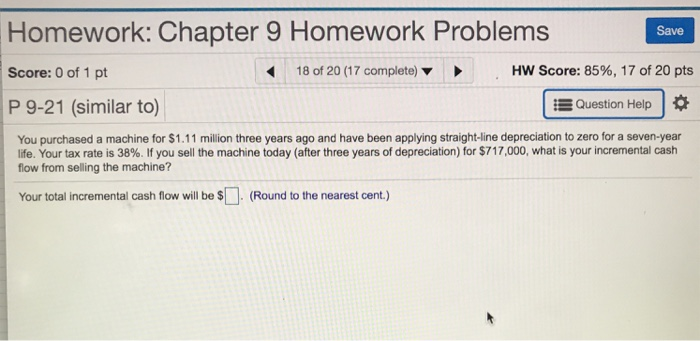 Solved Homework Chapter 9 Homework Problems Score 0 Of 1