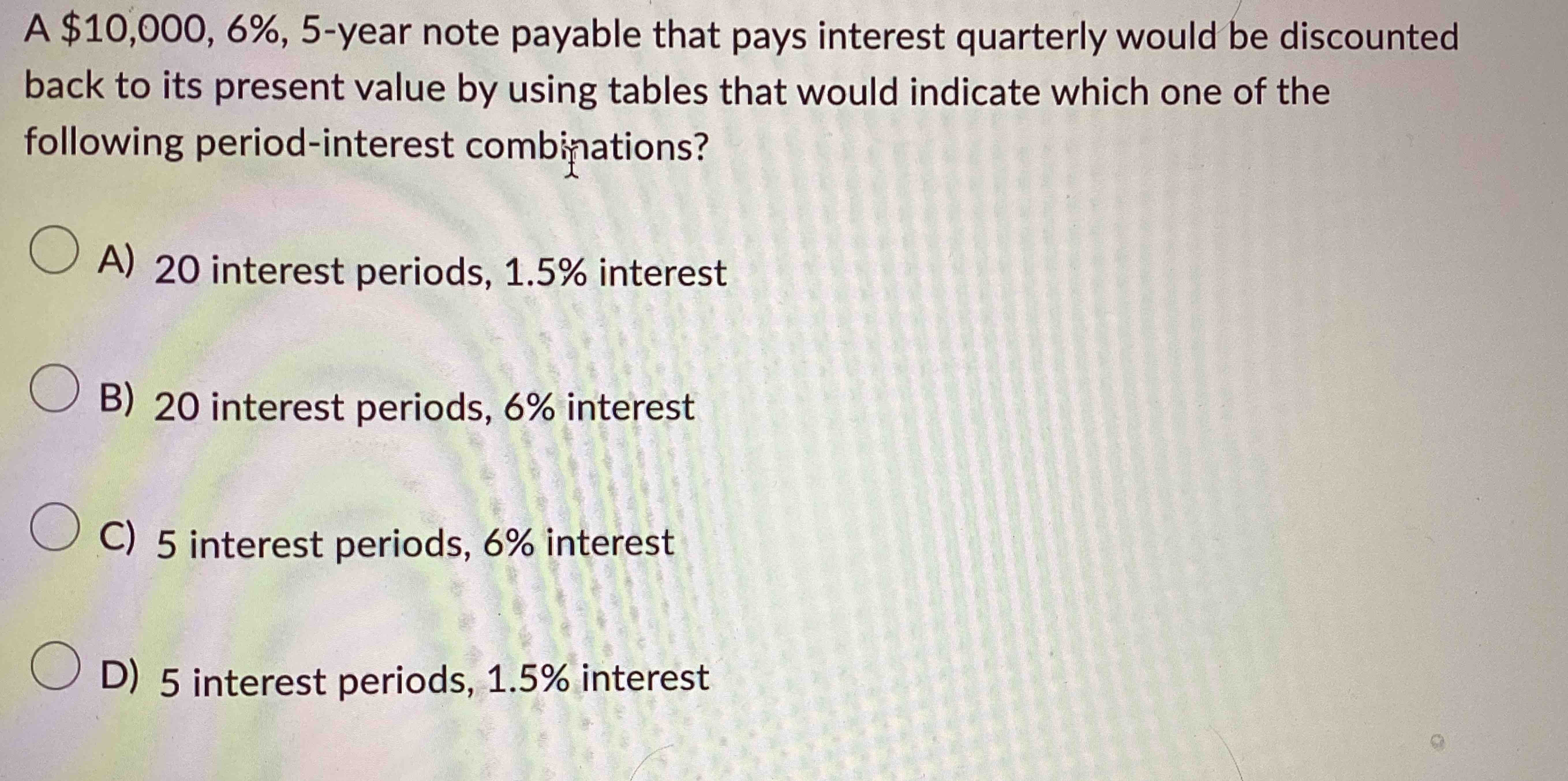 Solved A $10,000,6%,5-year note payable that pays interest | Chegg.com