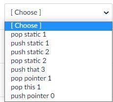 Select the correct VM code statements in the correct | Chegg.com