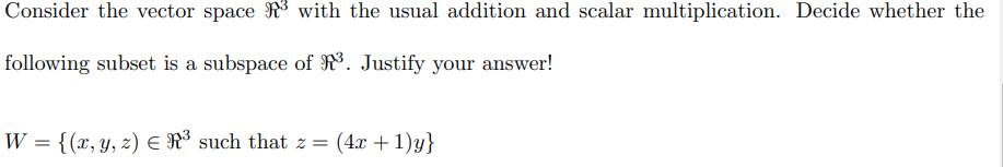 Solved Consider the vector space R3 with the usual addition | Chegg.com