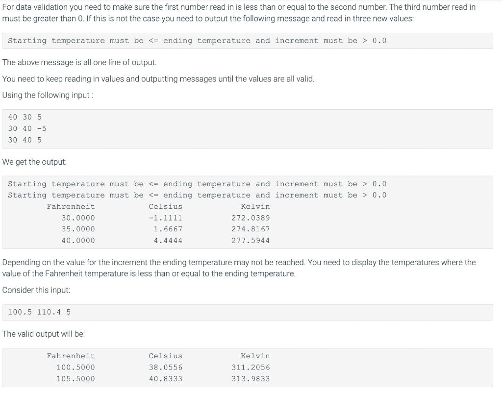 Solved General overview This program will convert a set of | Chegg.com