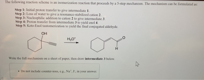 Solved The following reaction scheme is an isomerization | Chegg.com