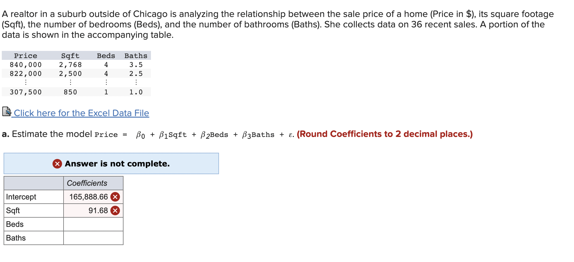 Solved A realtor in a suburb outside of Chicago is analyzing | Chegg.com