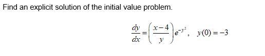 Solved Find an explicit solution of the initial value | Chegg.com
