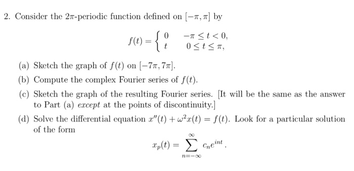 Solved Consider the 2 pi-periodic function defined on [- pi, | Chegg.com