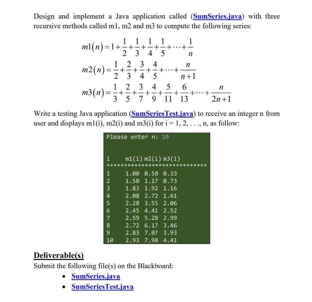 Solved Design and implement a Java application called | Chegg.com