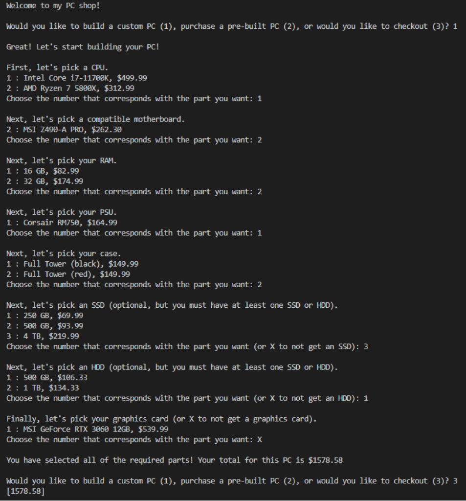 Solved Generate A Complete Python Program Suing These 