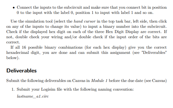 Solved This is an assignment for SER 232 using Logisim. I | Chegg.com