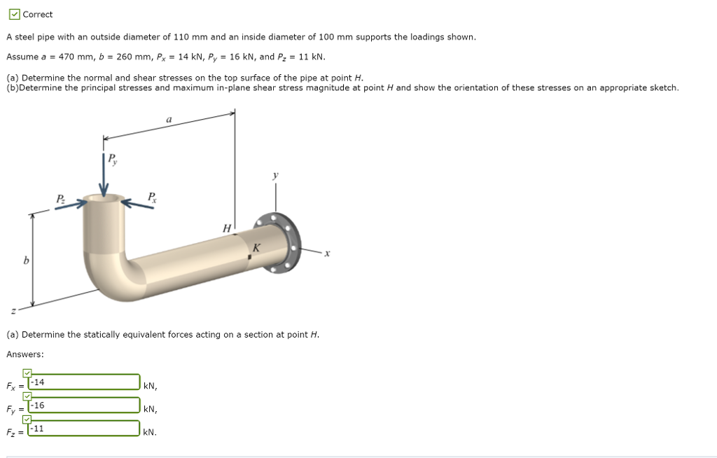 Solved Correct A steel pipe with an outside diameter of 110 | Chegg.com