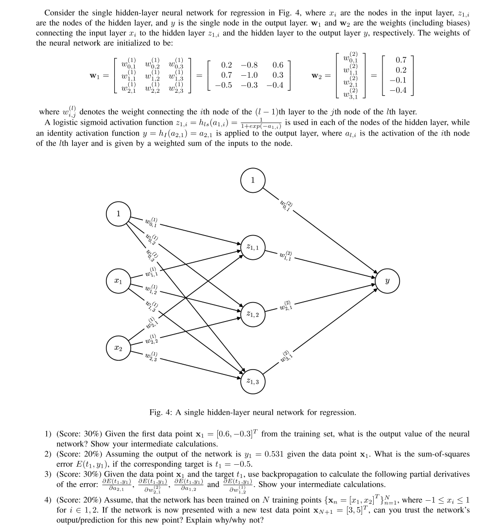 Solve this Machine Learning problem step by step | Chegg.com
