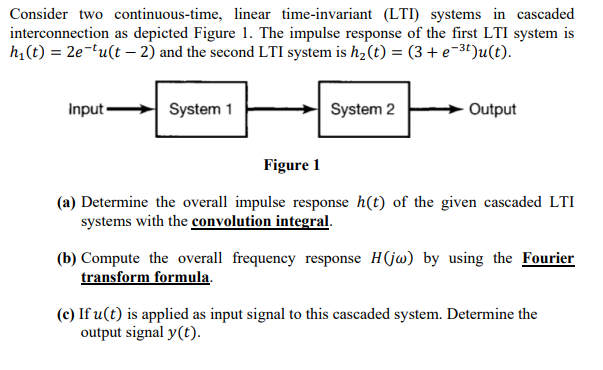 Solved Consider two continuous-time, linear time-invariant | Chegg.com