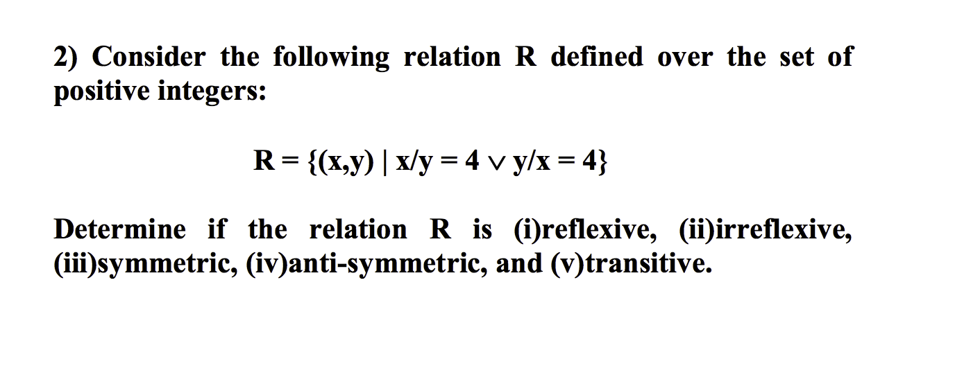 Solved 2) Consider the following relation R defined over the | Chegg.com