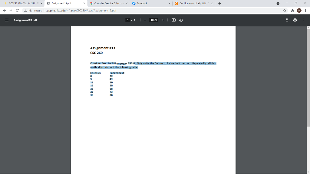 Solved ACCESS Minc Tap for SPL 10 > Assignment13.pdf G | Chegg.com