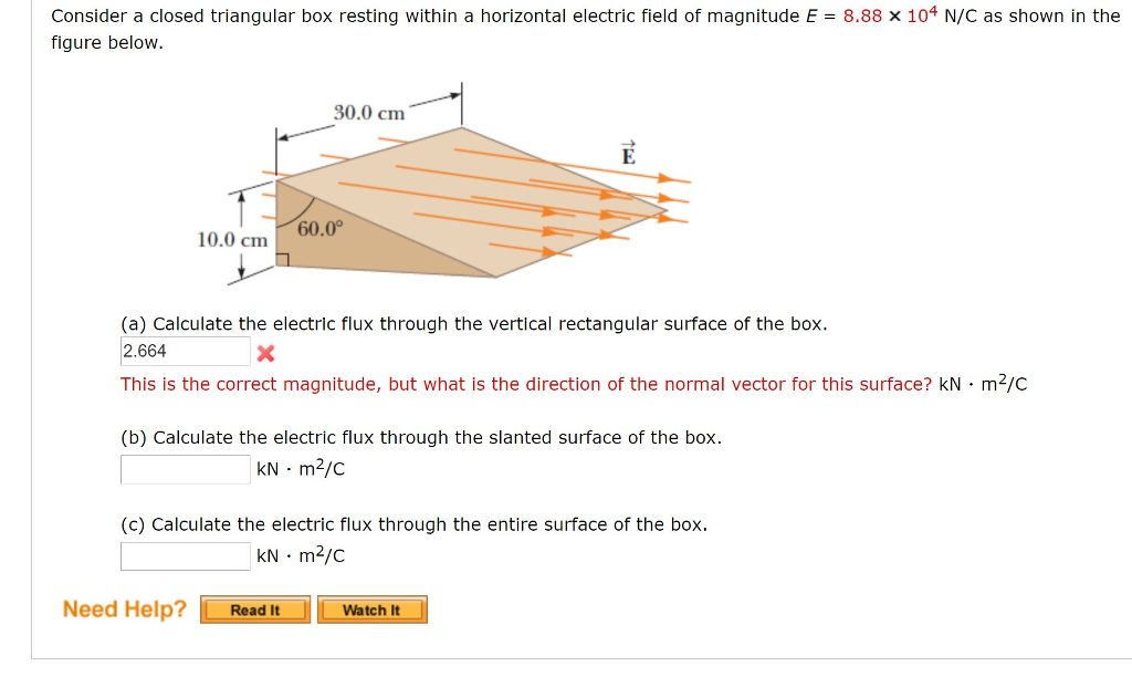 Solved Consider a closed triangular box resting within a | Chegg.com