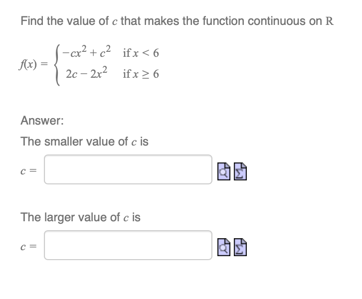 Solved Find The Value Of C That Makes The Function
