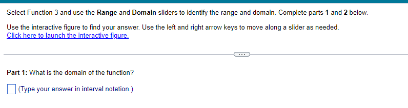 Solved Select Function 3 and use the Range and Domain | Chegg.com