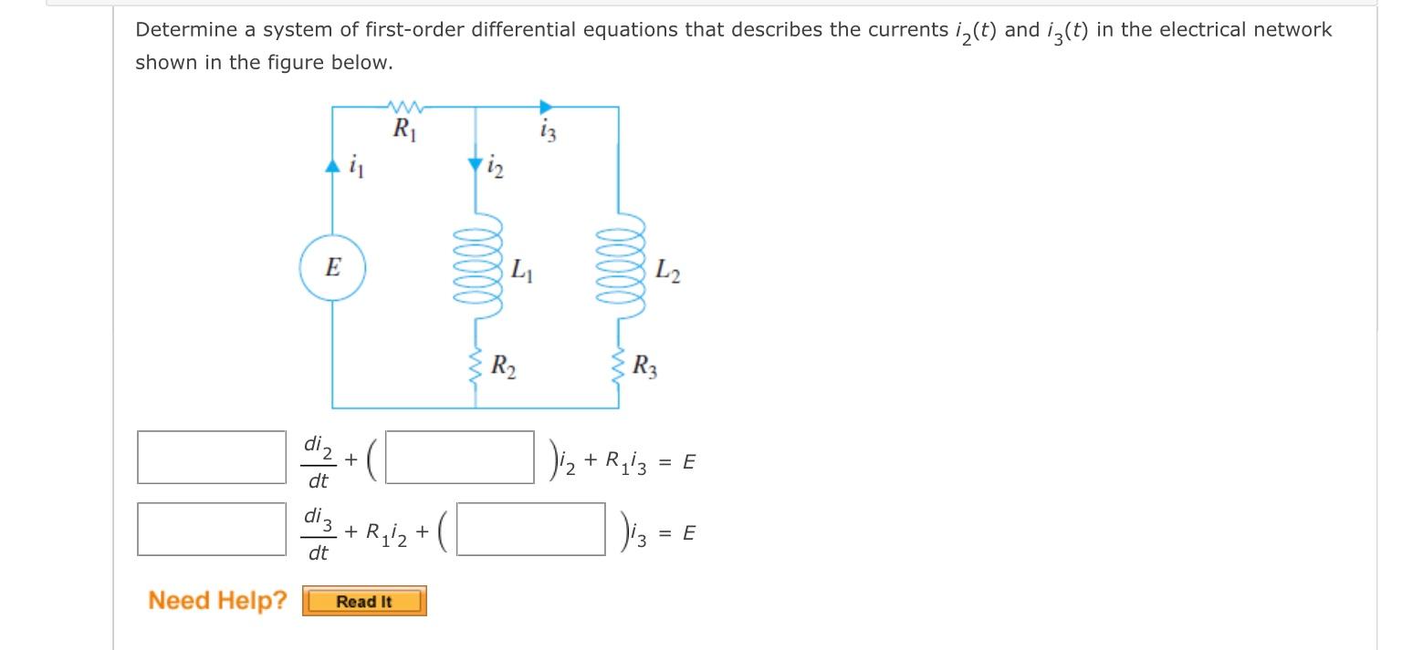 Solved Determine A System Of First Order Differential