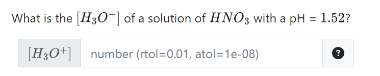 What is the [H3O+]of a solution of HNO3 with a | Chegg.com