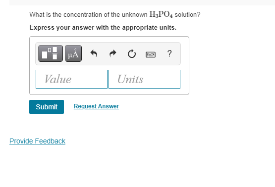 Solved A 4.70 mL sample of an H3PO4 solution of unknown | Chegg.com