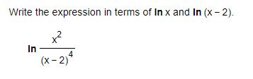 Solved Write the expression in terms of lnx ﻿and | Chegg.com