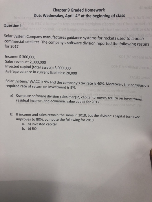 Solved Chapter 9 Graded Homework Due: Wednesday, April 4th | Chegg.com