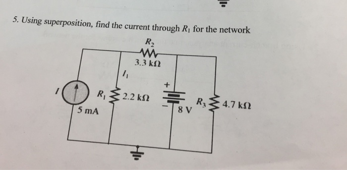 Solved Using superposition, find the current through R_1 for | Chegg.com