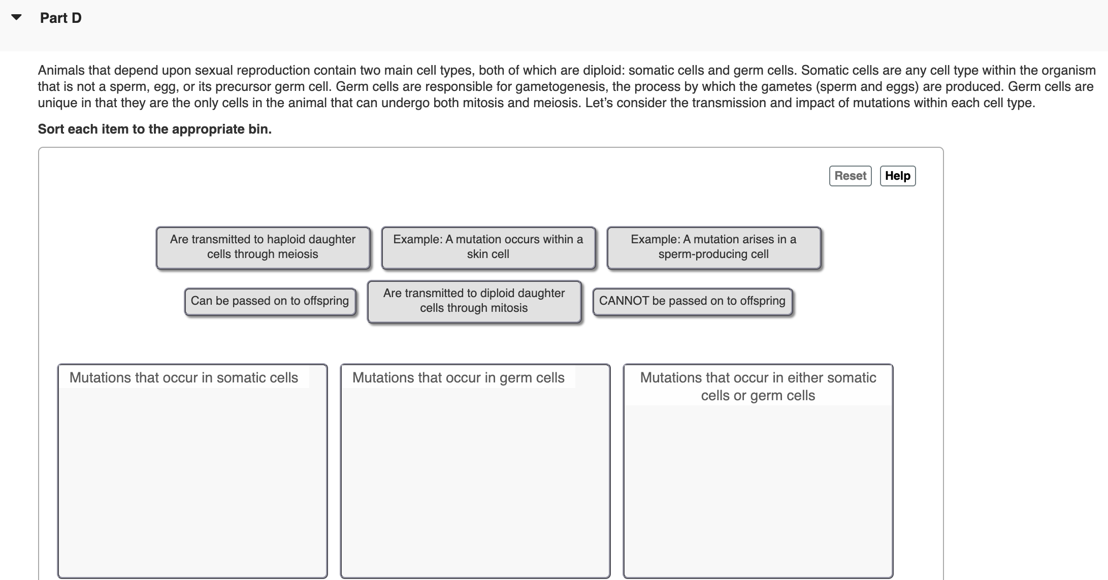 Solved Animals that depend upon sexual reproduction contain | Chegg.com