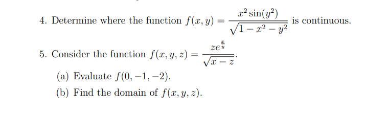Solved 4. Determine where the function | Chegg.com