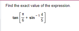 Solved Find the exact value of the expression. | Chegg.com