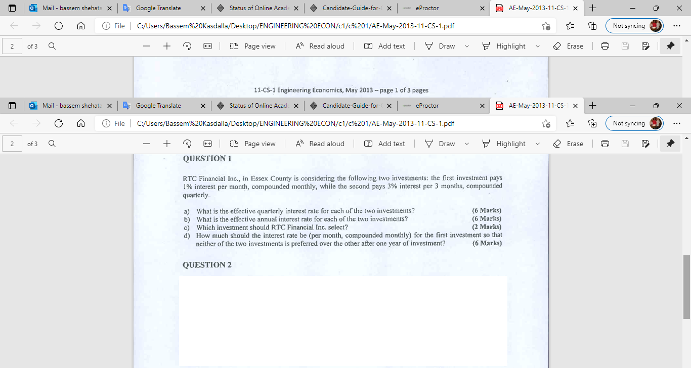 Solved O Mail - bassem shehata Google Translate Status of | Chegg.com