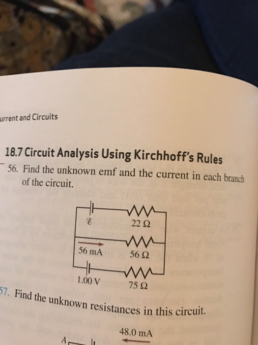 Solved Find the unknown emf and the current in each branch | Chegg.com