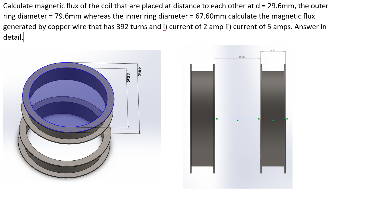 Solved Calculate magnetic flux of the coil that are placed | Chegg.com