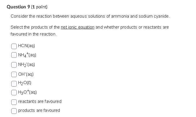 Solved Consider the reaction between aqueous solutions of | Chegg.com