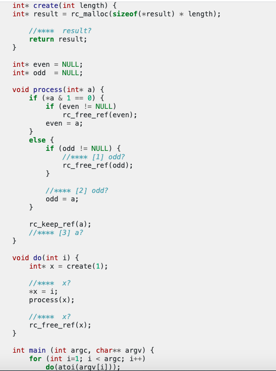 int* create(int length) { int* result = | Chegg.com