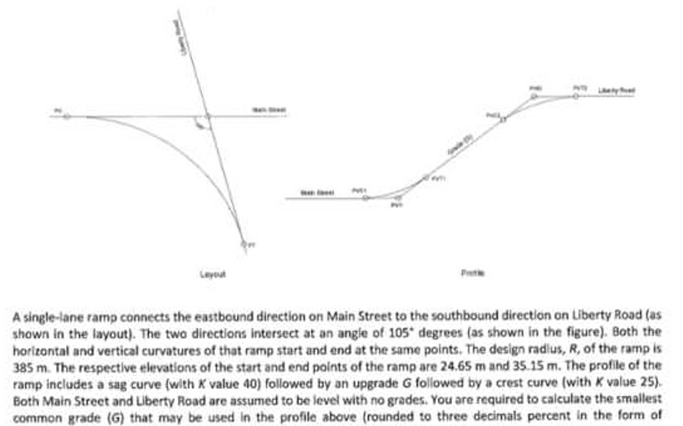 A single-lane ramp connects the eastbound direction | Chegg.com