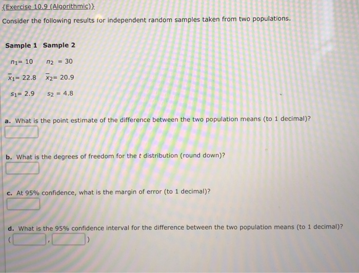 Solved Exercise 10.9(Algorithmic)) Consider the following | Chegg.com