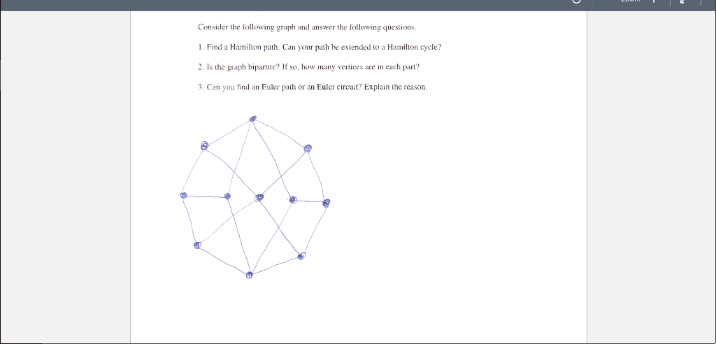 Solved Consider the following graph and answer the following | Chegg.com
