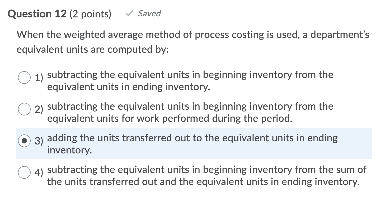 Solved Question 1 (2 points) Saved Which of the following | Chegg.com