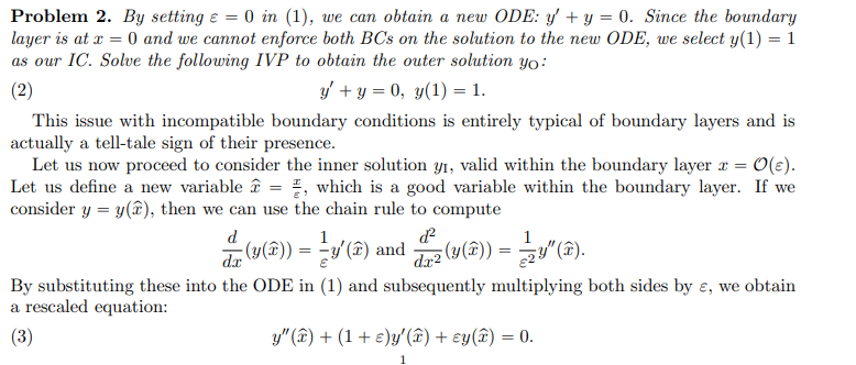 Solved Problem 2. By setting ε=0 in (1), we can obtain a new | Chegg.com
