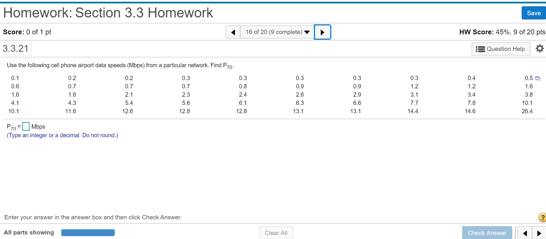 Solved Homework: Section 3.3 Homework Save Score: 0 of 1 pt | Chegg.com