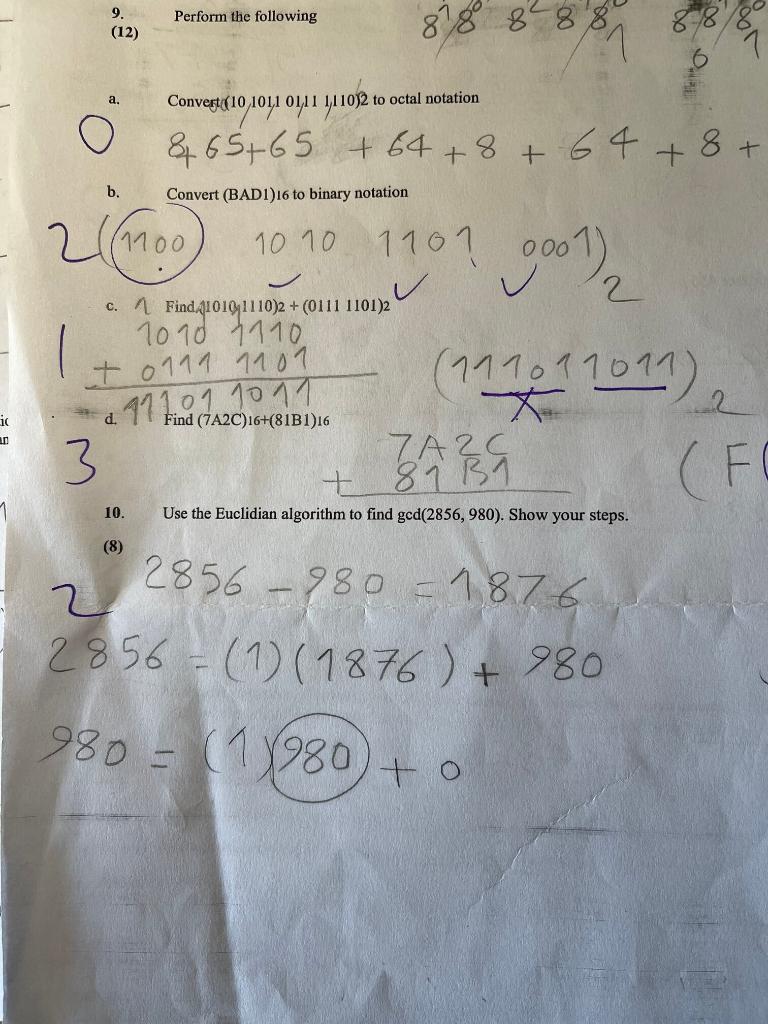 Solved 8+65+65+64+8+64 2856−980=1876 2856=(1)(1876)+980 | Chegg.com