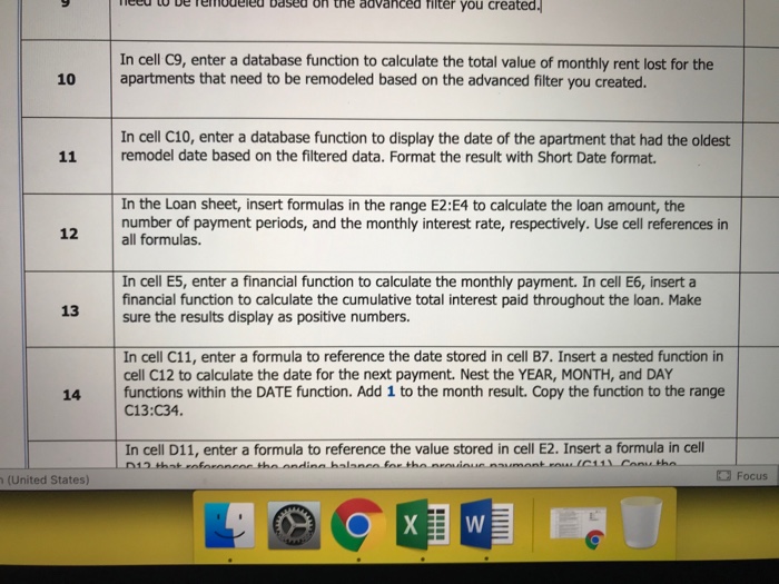 Solved Calibri (Body) 11 Wrap Text Paste Format Merge & | Chegg.com