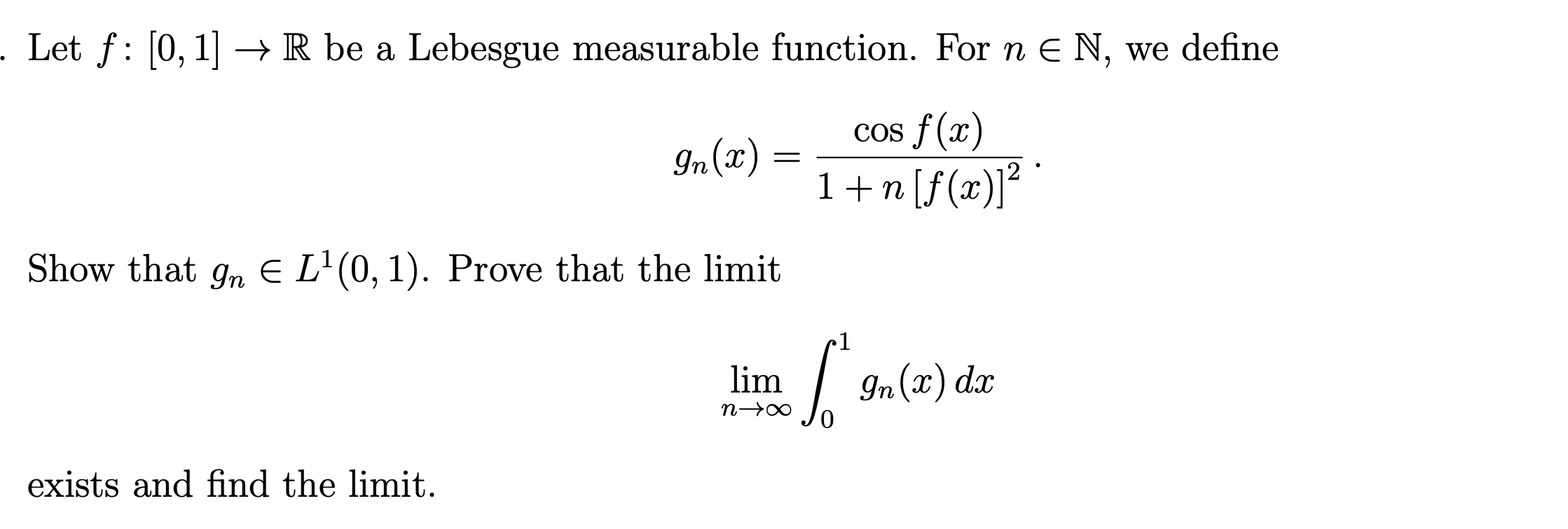 Solved Let F [0 1]→r Be A Lebesgue Measurable Function For