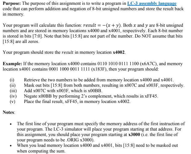 Solved Purpose The Purpose Of This Assignment Is To Write A 6733