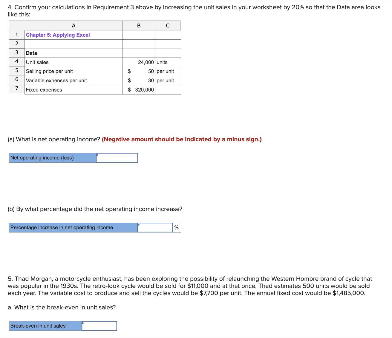 (a) What is net operating income? (Negative amount | Chegg.com