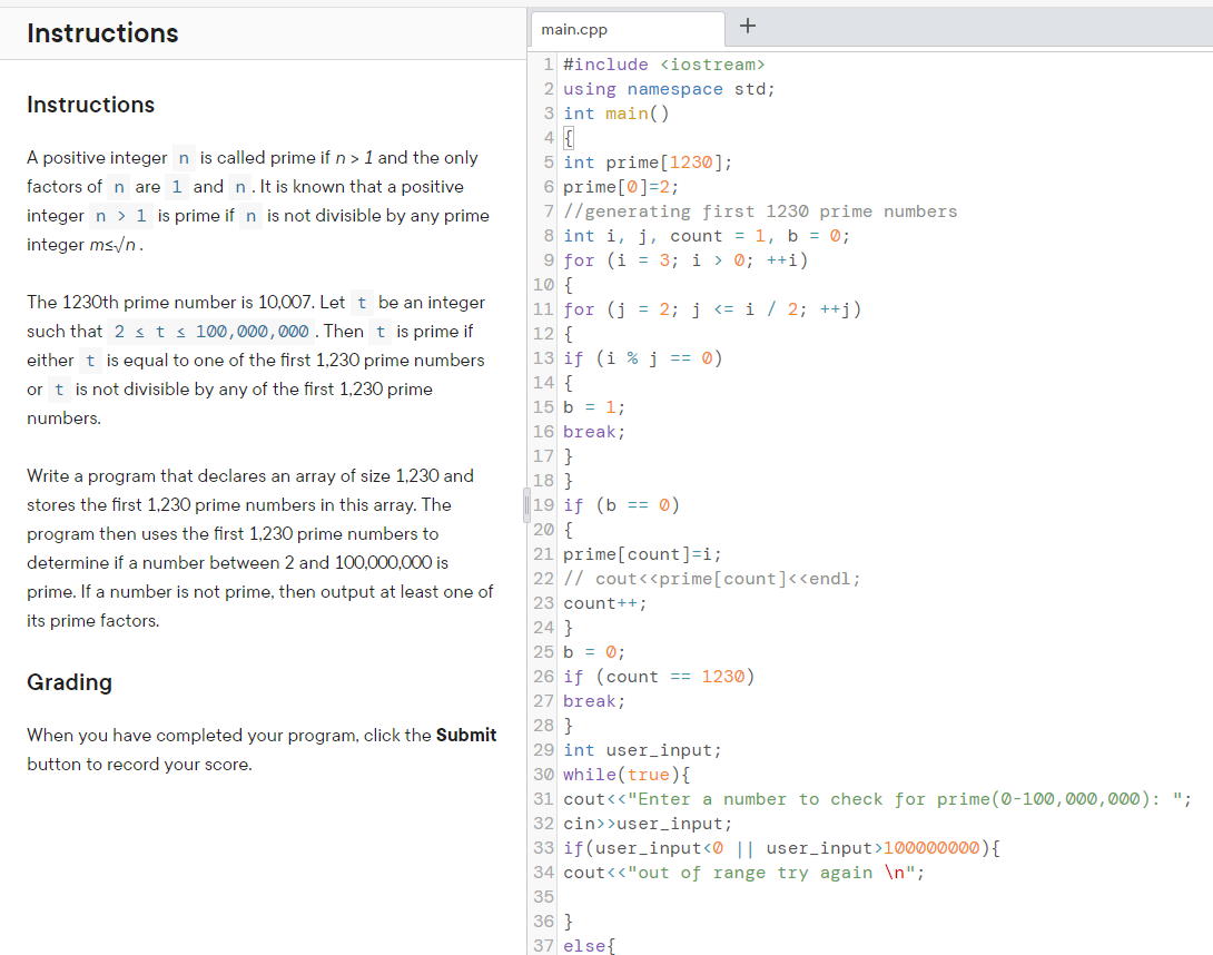 Solved Instructions main.cpp + Instructions A positive | Chegg.com