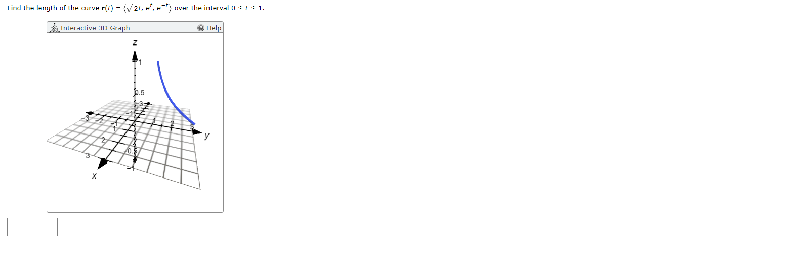 Solved Find the length of the curve r(t) =(√2t, et, e-t) | Chegg.com