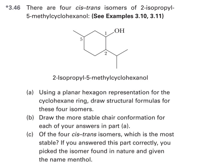 Solved *3.46 There are four cis-trans isomers of | Chegg.com